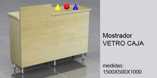 Mostradores Serie Vetro para comercio